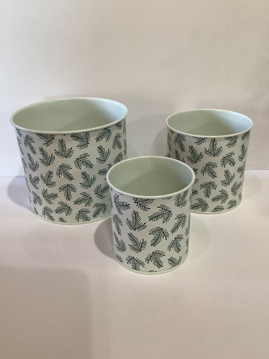Pine Sprig Metal Planter (3 sizes) – Tipsord's Florist and Gifts
